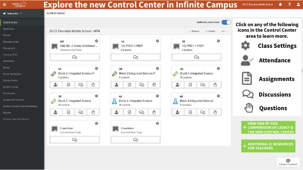 New IC Control Center 2021