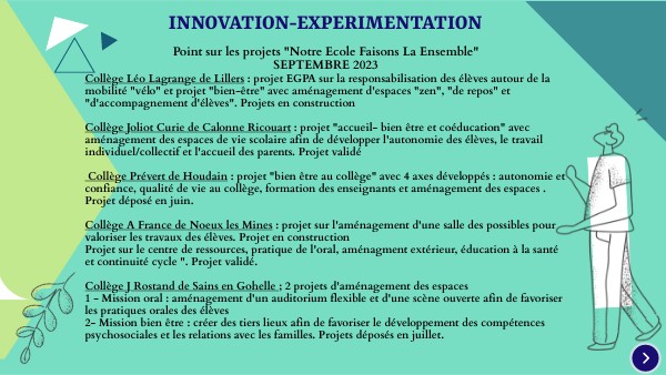 PROJETS NEFLE SEPTEMBRE 2023