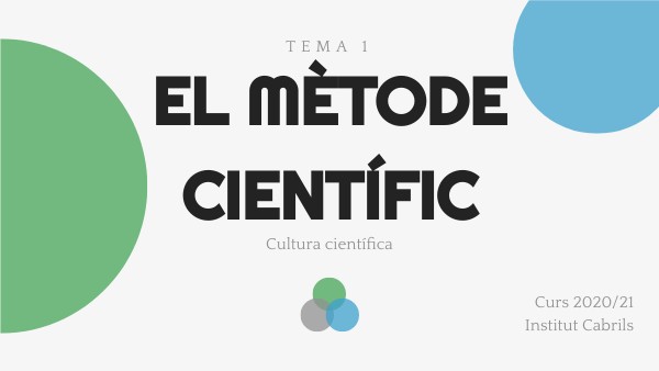 CCi. T1 El mètode científic