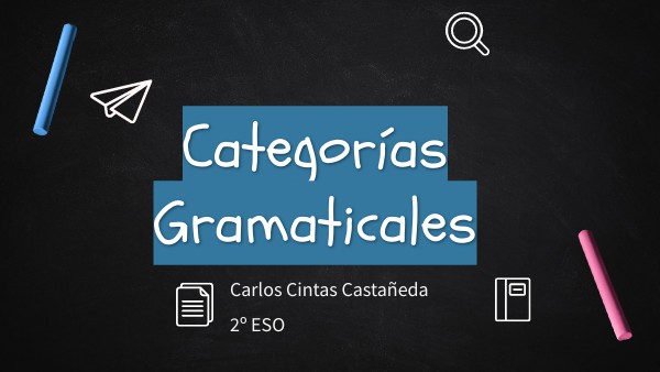 Las Categorías Gramaticales | Genially