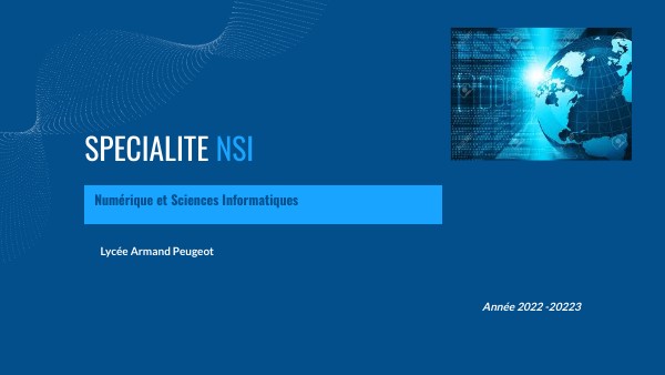 Présentation NSI