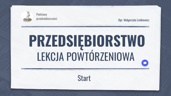 Przedsiębiorstwo - lekcja powtórzeniowa | Genially