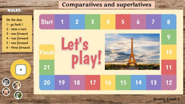 ANIMAL RACE - comparatives and superlatives | Genially