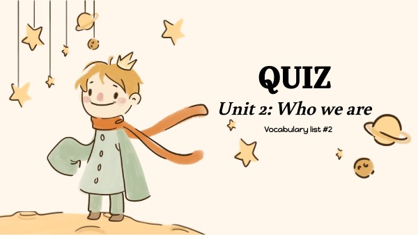 U2 Vocabulary quiz #2