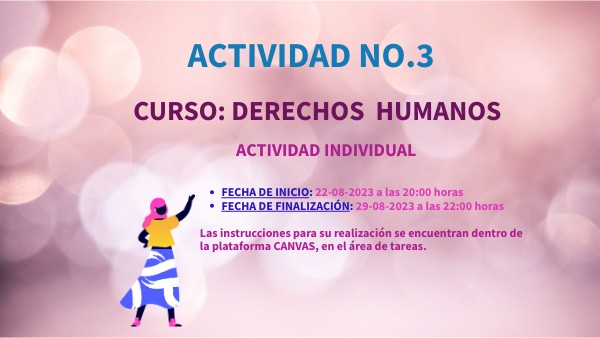 ACTIVIDAD NO. 3 DERECHOS HUMANOS