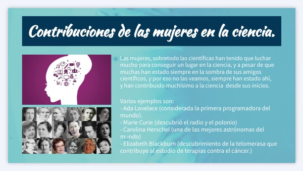 PRESENTACIÓN MUJER Y CIENCIA | Genially