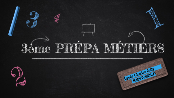 Présentation de la classe de 3ème prépa métiers | Genially