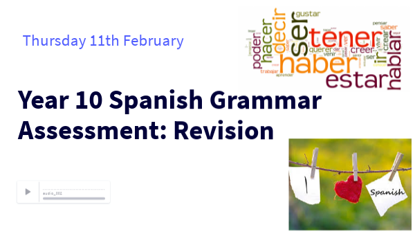 Y10 Spanish Grammar Assessment