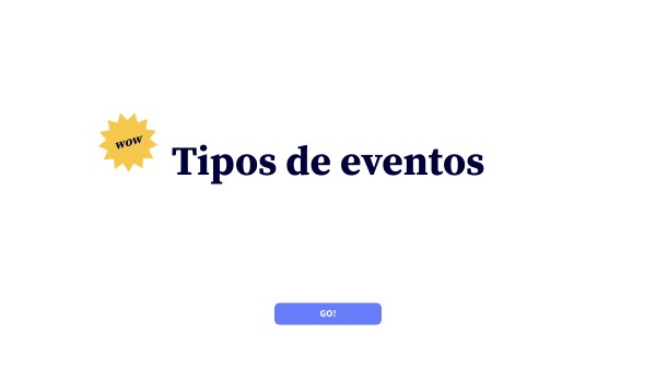 Tipos de eventos | Genially