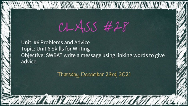 Class #28 - 3Level | Genially