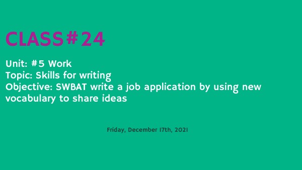 Class 24 - 3Level | Genially