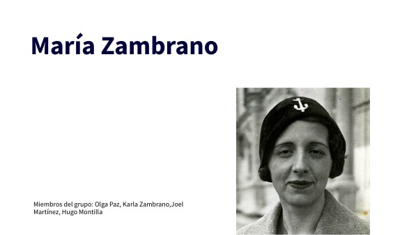 María Zambrano