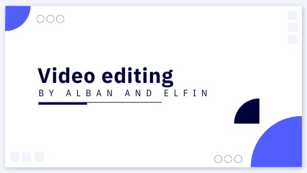 Presentation on video editing