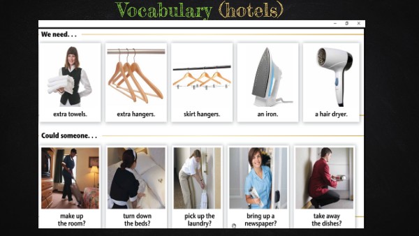 Vocabulary hotels | Genially