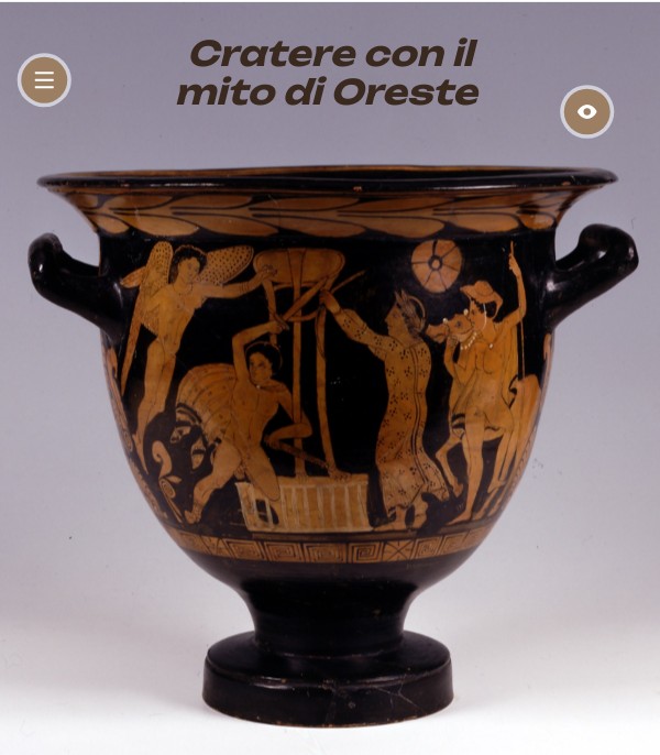 Cratere con il mito di Oreste