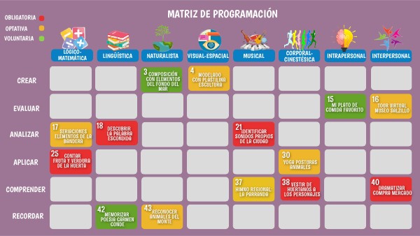 MATRIZ DE PROGRAMACIÓN | Genially