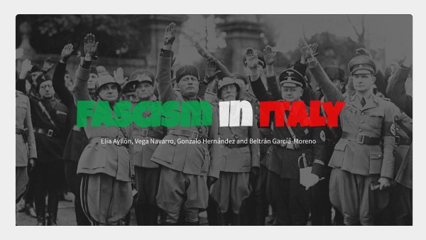 FASCISM IN ITALY