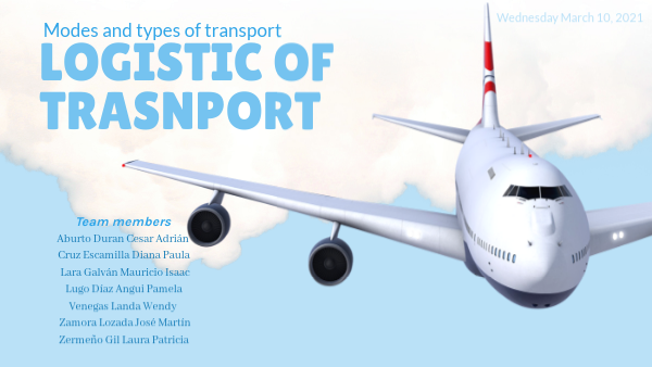 Logistics of transport