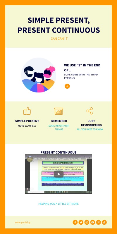 PRESENTE SIMPLE Y CONTINUO | Genially