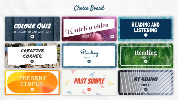 CHOICE BOARD | Genially