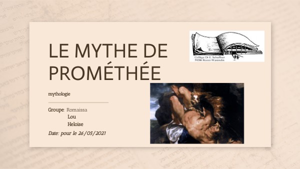 mythe de promethée