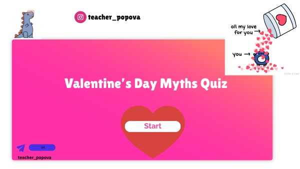 Valentine's Day Myths Quiz | Genially