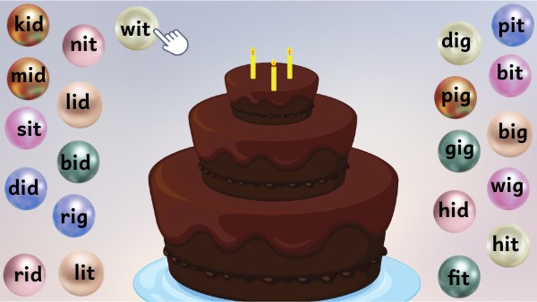 CVC short i (cake) | Genially