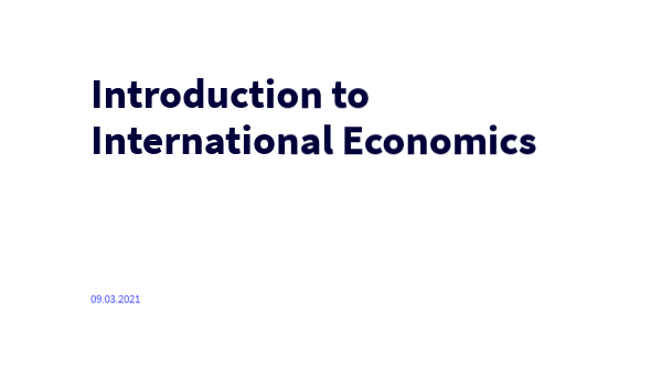 Introduction to International Economics v2