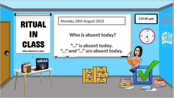 7th 2nd semester - ritual in class - Miss Shamri 8th and 9th grade ...