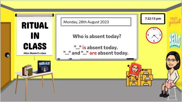 7th grade 1st semester - ritual in class - Miss Shamri | Genially