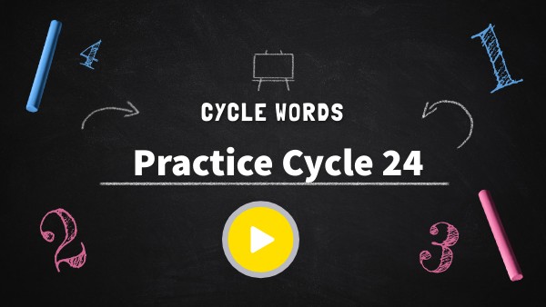 Cycle 24 Words