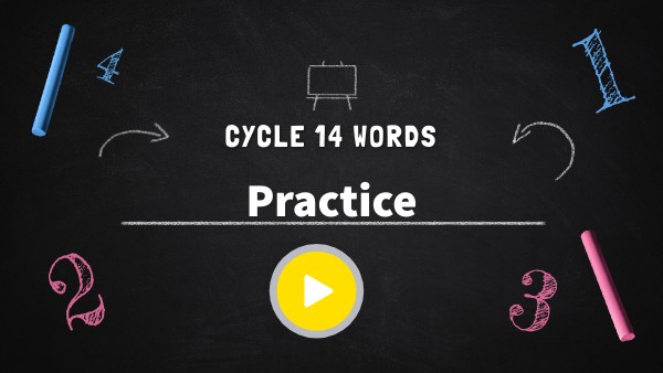 Cycle 14 spelling practice