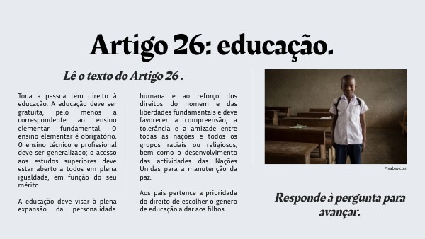 artigo 26 jogo dos direitos humanos