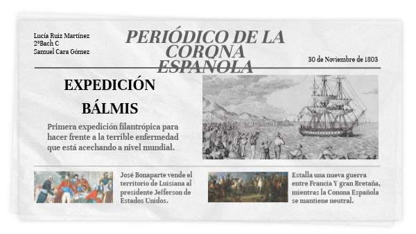 periodico de la corona española, expedicion balmis