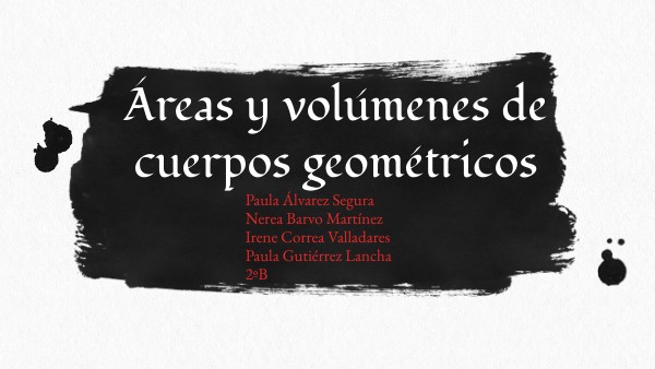 Áreas y volúmenes de cuerpos geométricos | Genially