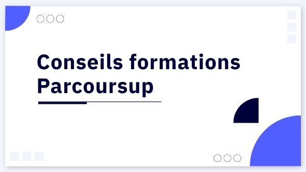 Conseils parcoursup | Genially