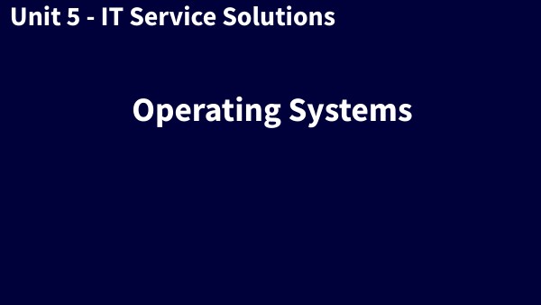 Operating Systems