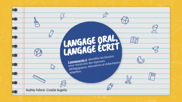 CAPPEI; module TSA : composante 3 ( Langage oral, langage écrit) | Genially