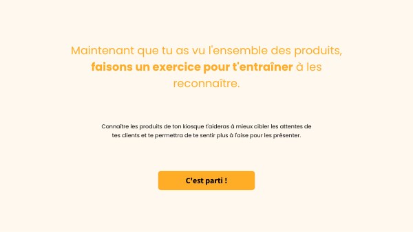 Exercice - Nos produits | Genially