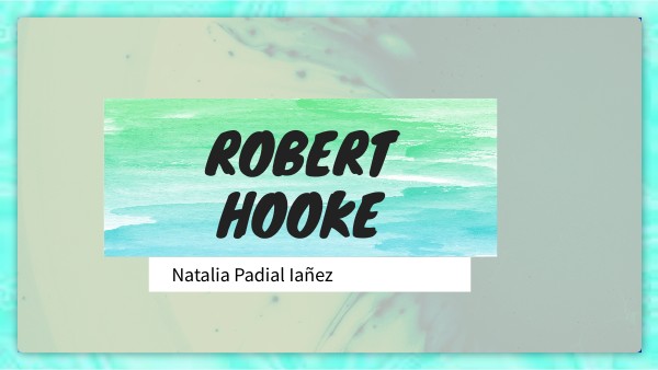 Trabajo de Robert Hooke
