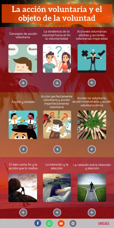 Infografía La acción voluntaria y el objeto de la voluntad | Genially