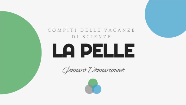 COMPITO DELLE VACANZE DI SCIENZE: LA PELLE | Genially