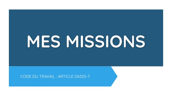 2-Mes missions - partie 1