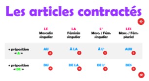 Les articles contractés | Genially