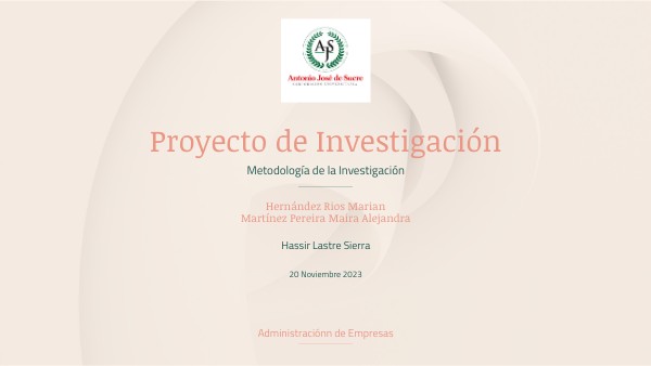Anteproyecto Metodología de la Investigación | Genially
