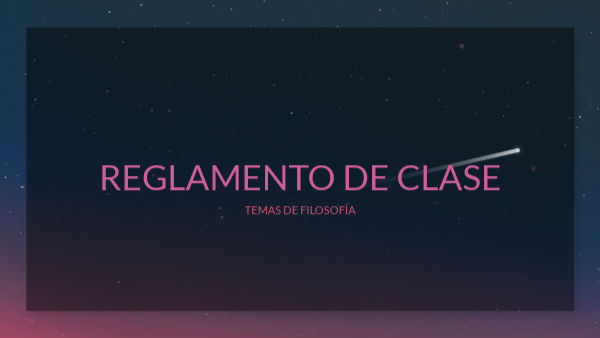 REGAMENTO DE CLASE / tf | Genially