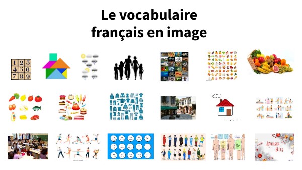 le vocabulaire français en image | Genially