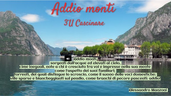 Addio monti 2023_2024 | Genially