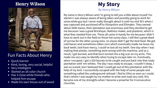Henry Wilson's Story
