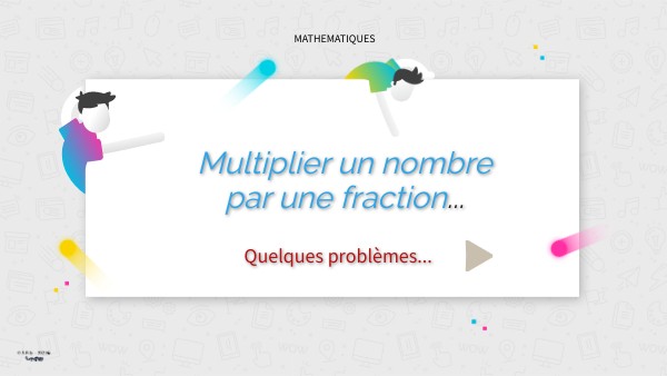 Problèmes - Multiplier une fraction par un nombre | Genially